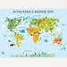 Unique Baby Gift Childrens World Map Poster Nursery Decor