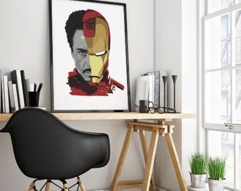 Iron man wall art | Etsy
