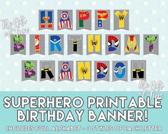 Superhero bunting | Etsy