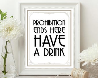 Prohibition era sign | Etsy