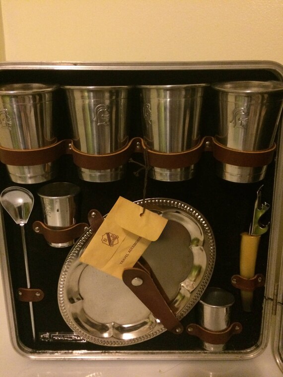 Vintage travel bar Trav-L Bar by everwear hard shell