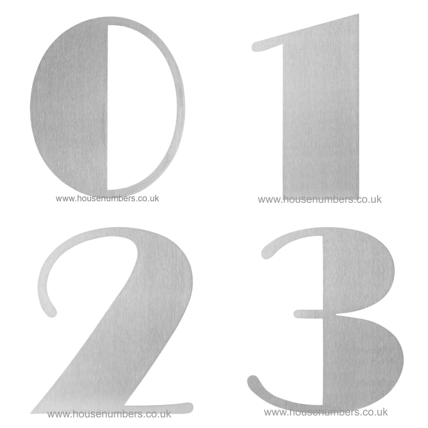 Art Deco House Numbers Stainless Steel House Numbers Art