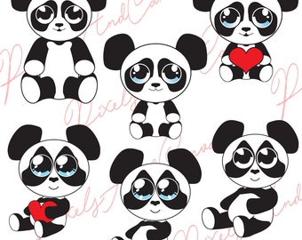 Panda stencil | Etsy