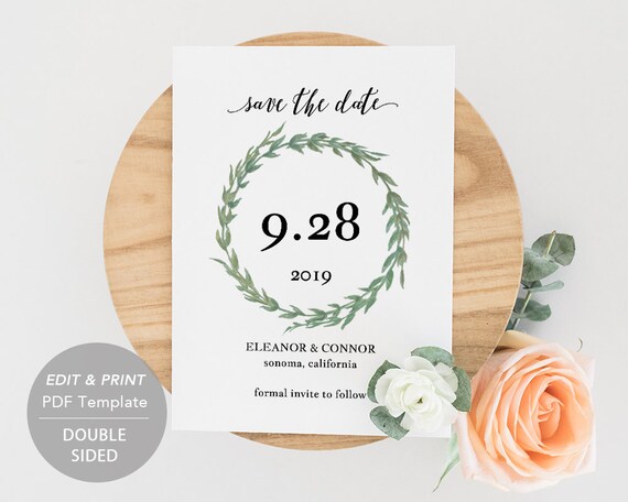 Printable Save-the-Date Template Save the Date Invitation