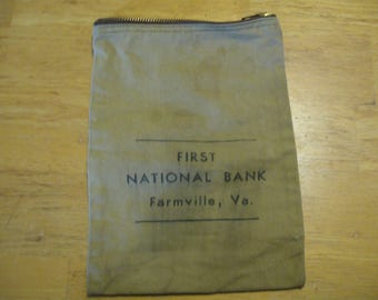 Canvas bank bag | Etsy