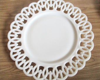 Lace edged plate | Etsy