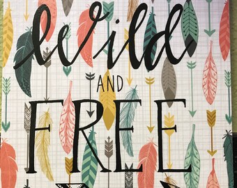 Wild and free sign | Etsy