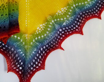 Rainbow shawl | Etsy