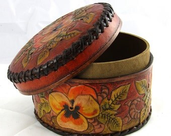 Leather storage box | Etsy