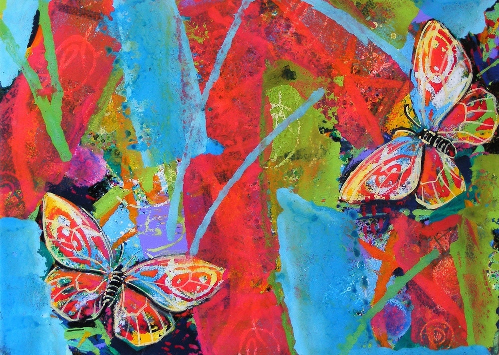 Butterflies art butterfly painting original acrylic fine art
