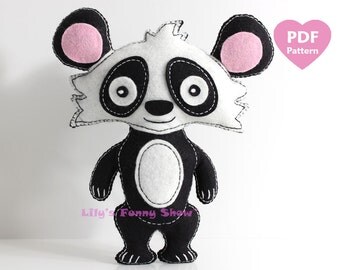 Felt panda pattern | Etsy