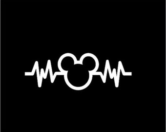 Mickey heartbeat | Etsy