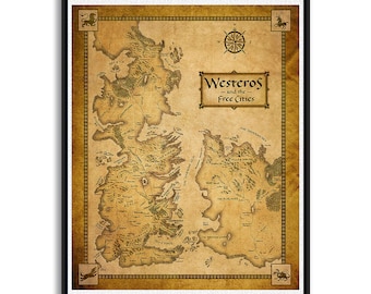 Westeros map | Etsy