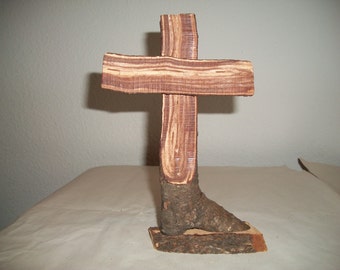 Standing wood cross | Etsy