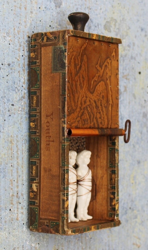 Assemblage Found Object Art Shrine Shadow Box Mixed Media