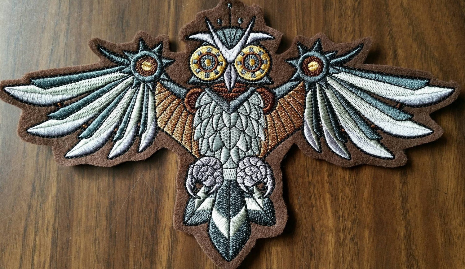 Owl patchsteampunk owl patch