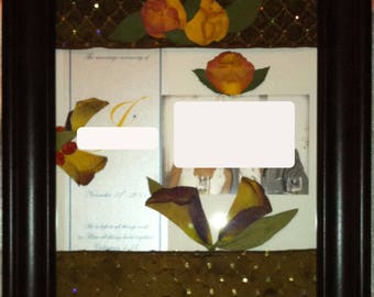 Framed wedding invitation wedding shadow box Wedding gift