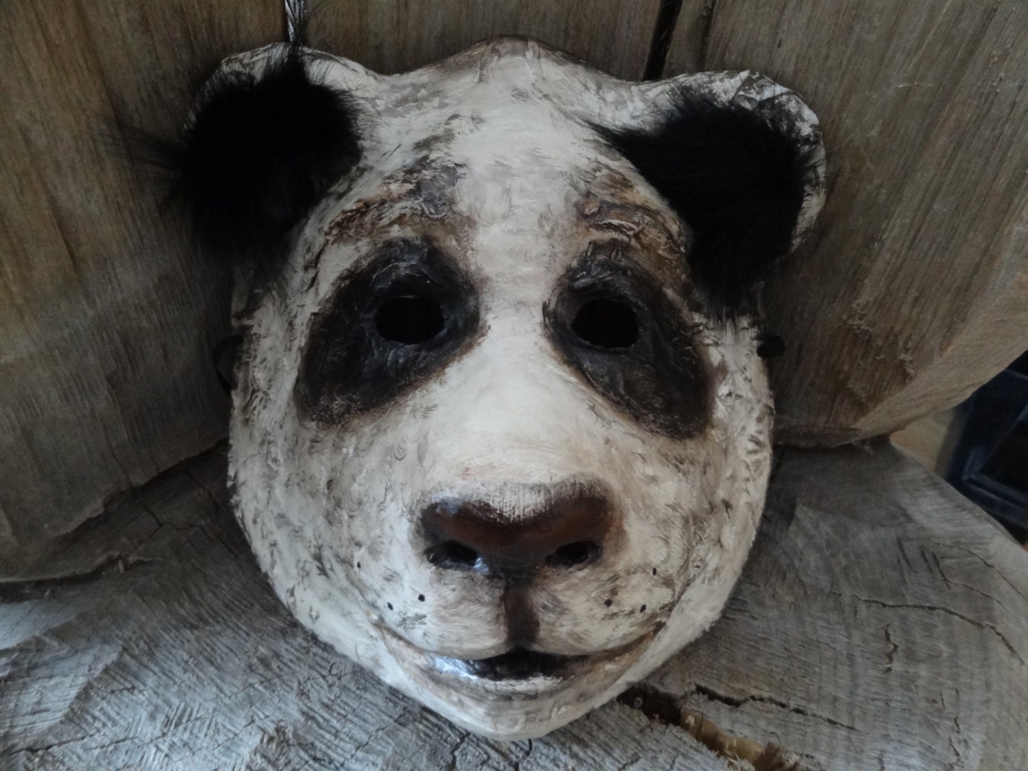 3D Mask Paper mache animal masks Panda bear mask bear costume