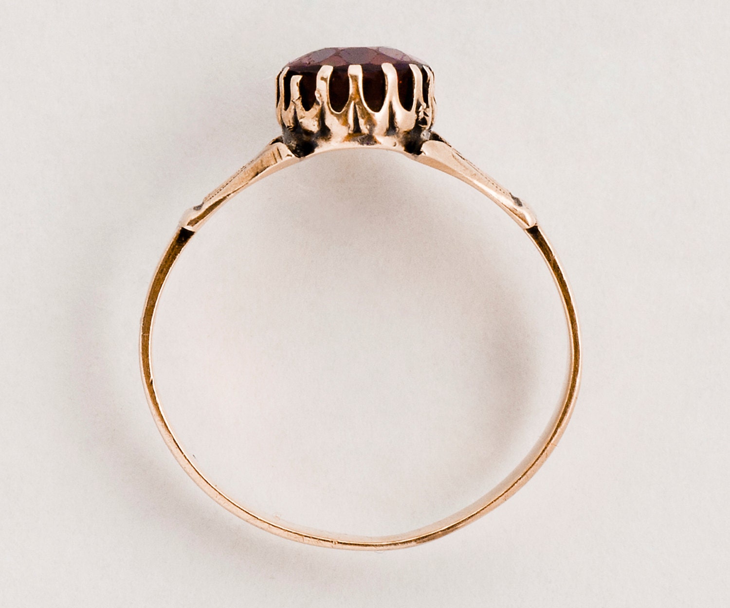 Antique Ring Antique Victorian 14k Rose Gold Garnet Ring