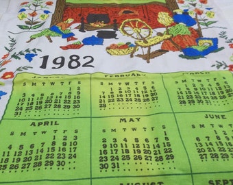 1982 calendar | Etsy