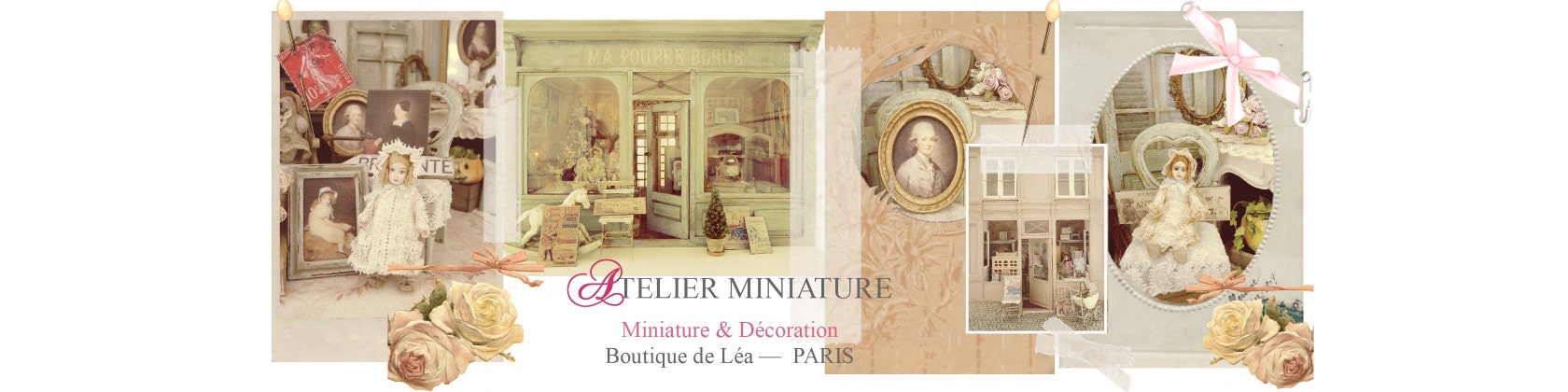 Boutique de Léa Miniature House French by AtelierMiniature