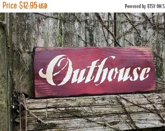 Rustic outhouse sign | Etsy