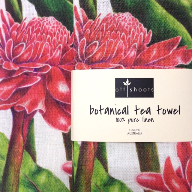 Botanical Designs on Pure Linen Tea Towels by NotJustTeaTowels