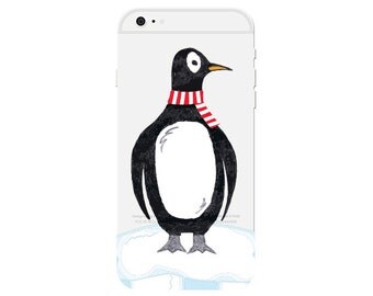 Penguin phone case | Etsy