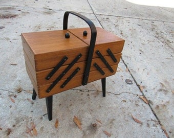 Sewing box with legs | Etsy