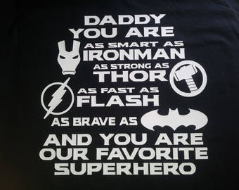Superhero dad shirt | Etsy