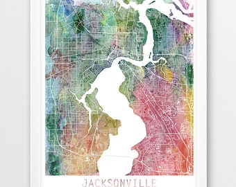 Jacksonville map | Etsy