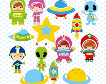 Outer space clipart | Etsy