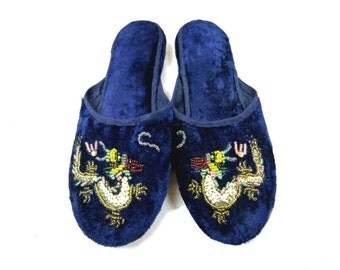 Velvet slippers | Etsy