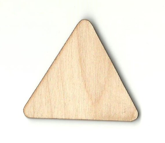 Triangle Laser Cut Out Unfinished Wood Shape Craft Supply