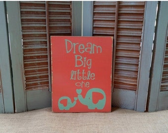 Unique coral mint nursery related items | Etsy