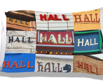 Personalized Pillow featuring ALISON in photos of PINK sign