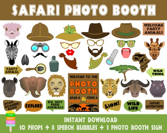 PRINTABLE Safari Photo Booth PropsSafari Photo Booth