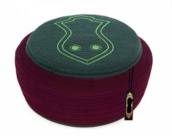 Muslim Men's Hat Cap Handmade Black & White Sarik