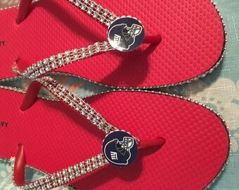 Football flip flops | Etsy