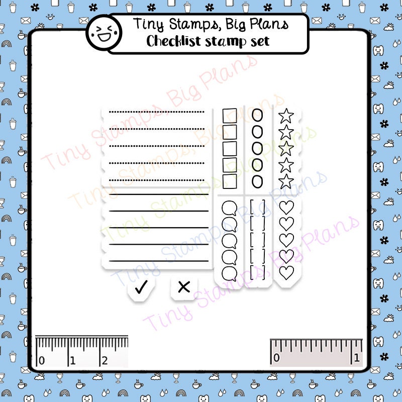 Planner stamps Checklist stamp set To Do List