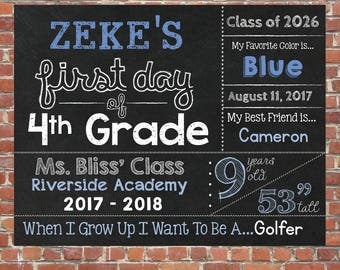 4th grade sign | Etsy