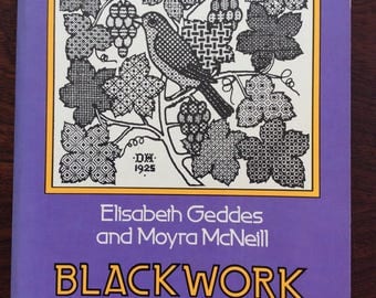 Blackwork embroidery | Etsy