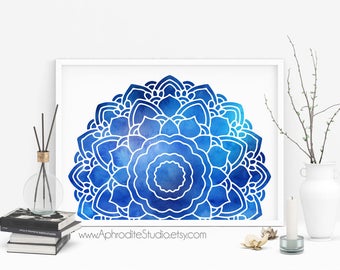Watercolor mandala | Etsy