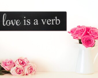 Script Love Wood Sign Wood Sign Art Wooden Love Wood Love