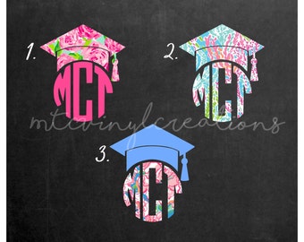 Graduation cap decal | Etsy