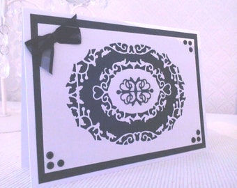 Black and white card | Etsy