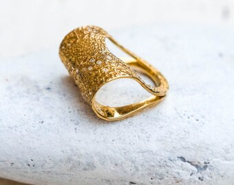 Big gold ring | Etsy