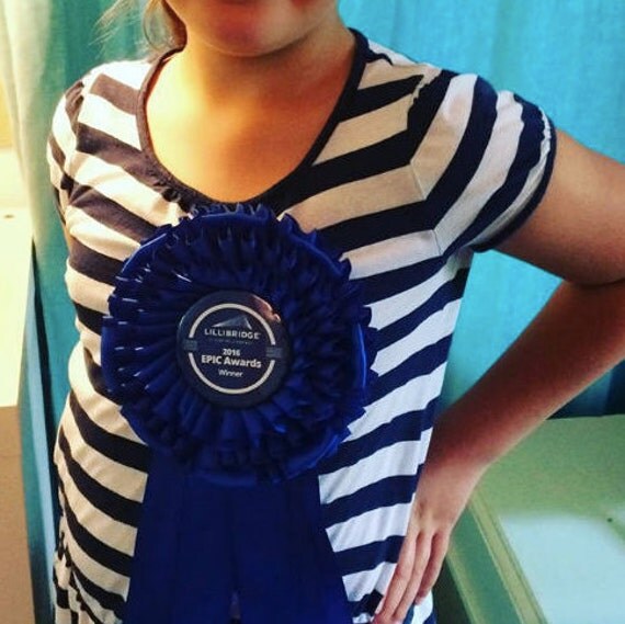 Giant Size Personalized Award Ribbon Custom Printed Metal