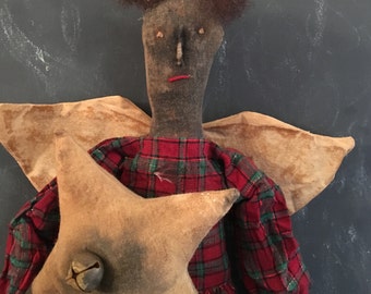 Primitive angel doll | Etsy