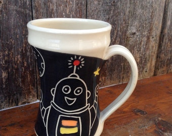 Robot mug | Etsy